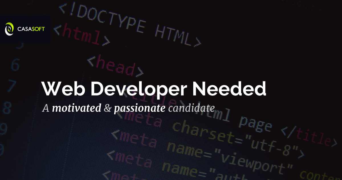 Web Developer Needed (Old) | CasaSoft Ltd. Malta